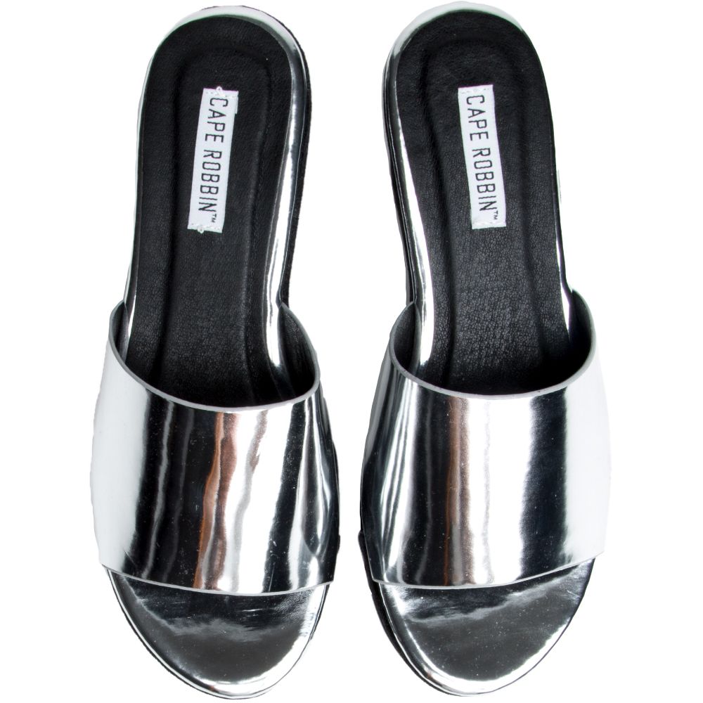 CAPE ROBBIN Allie-2 Platform Sandal ALLIE-2/SILVER - Shiekh