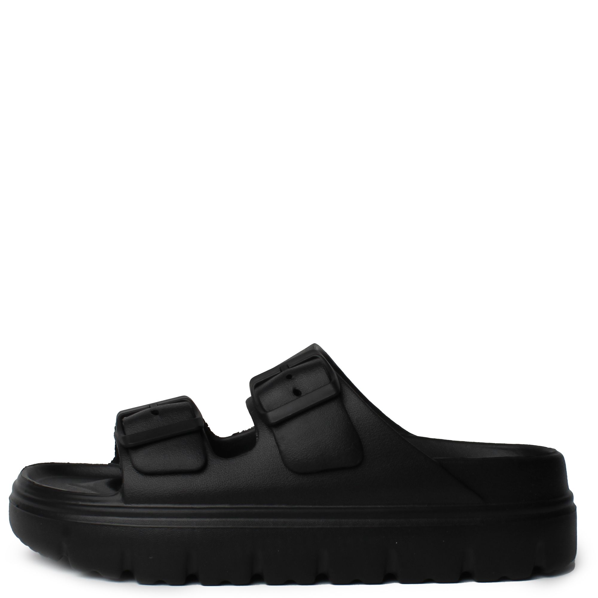 J P ORIGINAL Yuzu-01 Double Buckle Slip On Sandal JPM YUZU-01-BLKEVA ...