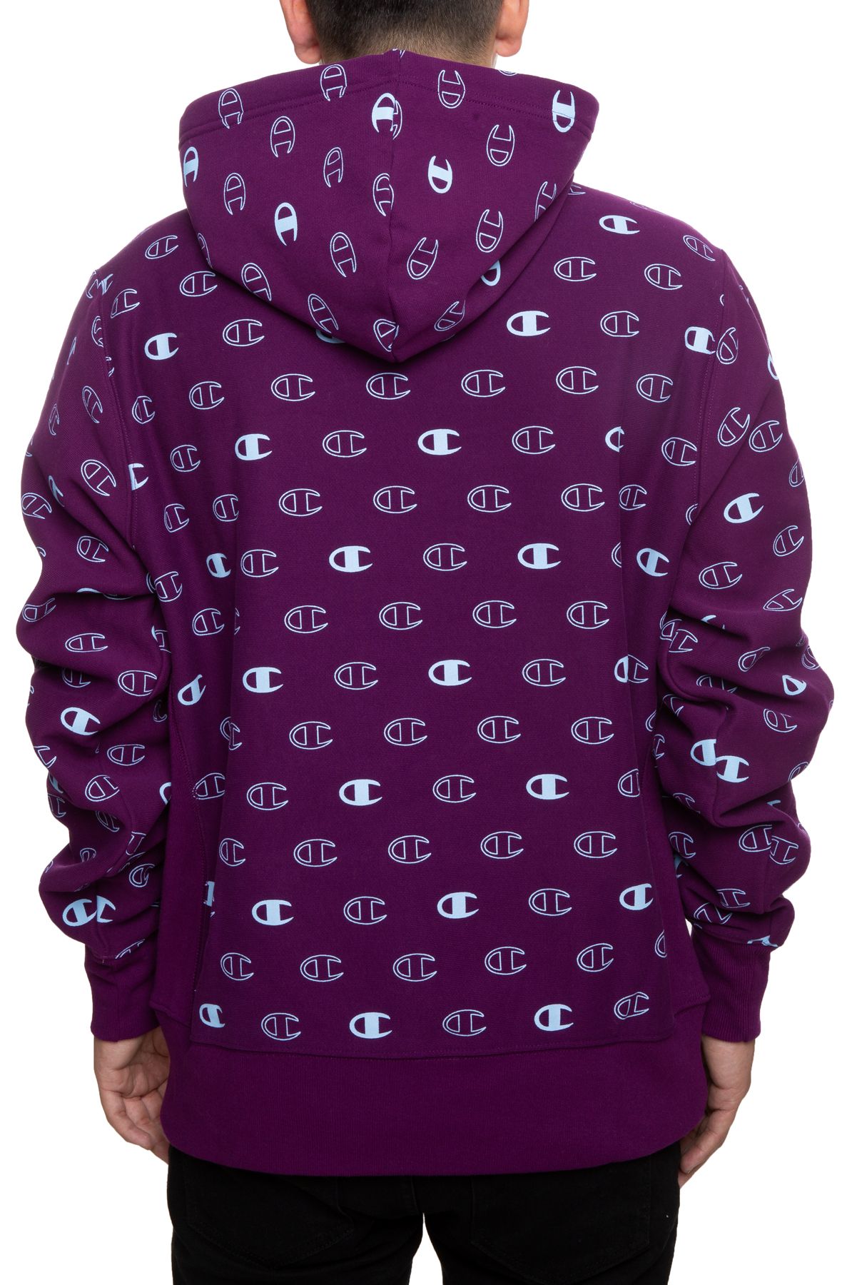 CHAMPION Reverse Weave All-Over Print Pullover Hoodie S2974-CHY - Shiekh
