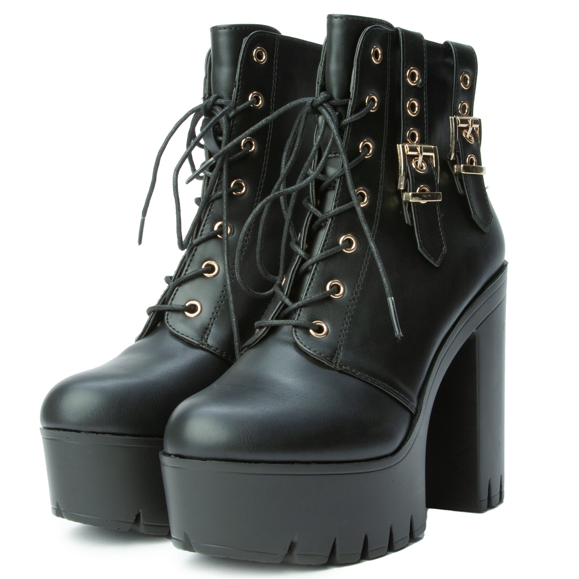 CAPE ROBBIN Elinda Platform Bootie ELINDA-BLK - Shiekh