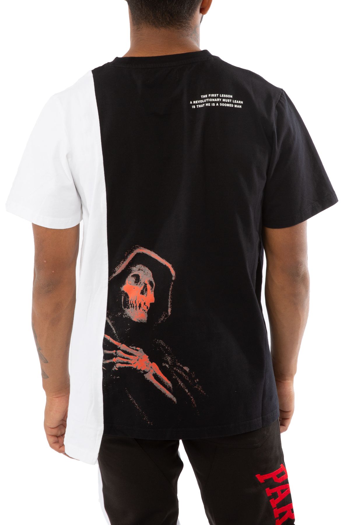 RENOWNED Split Panel Tee RD127-BLK - Shiekh