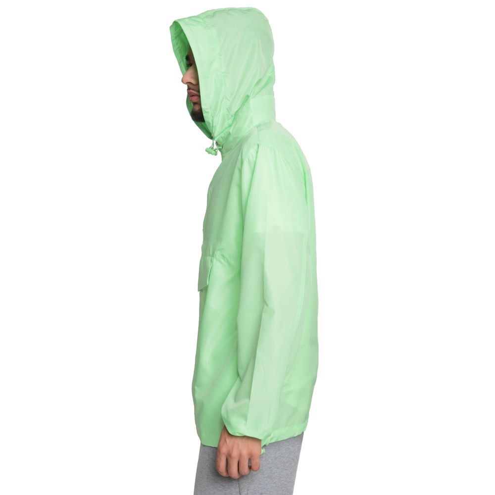 VIRGIN 1/2 ZIP NYLON JACKET NGREEN - Shiekh