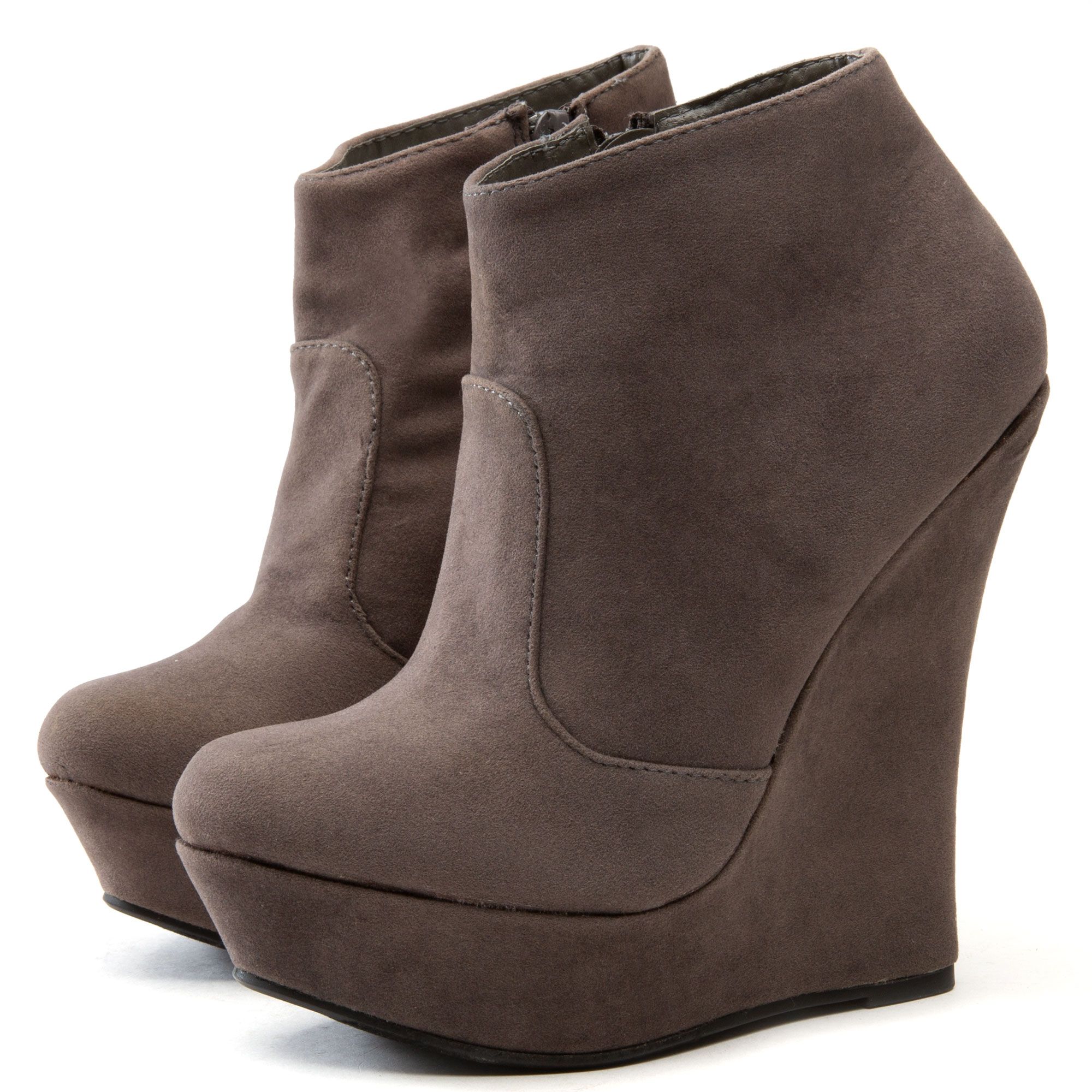 SHIEKH AMPM Platform Ankle Bootie AMPM/GREY - Shiekh