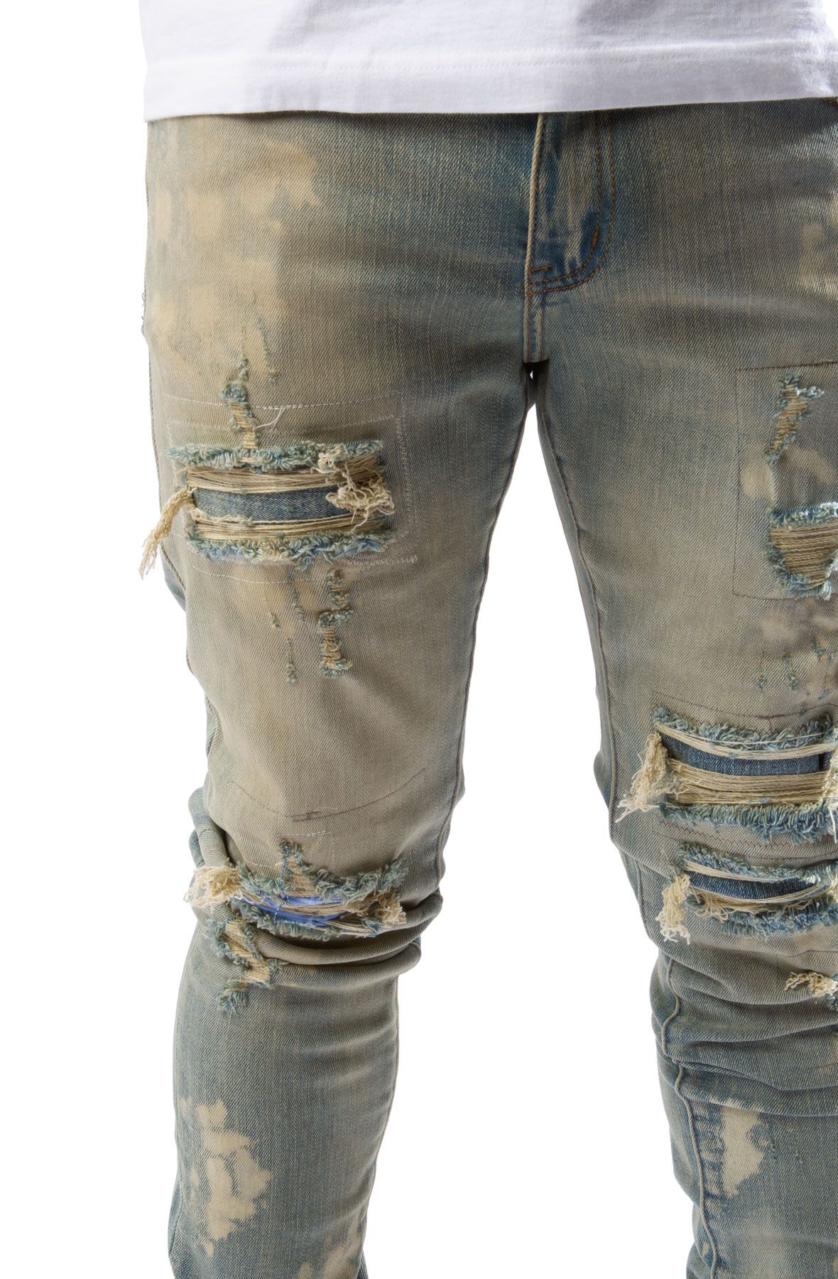 CRYSP DENIM Kovo Ripped Denim Jeans CRYSPSM121-126 - Shiekh