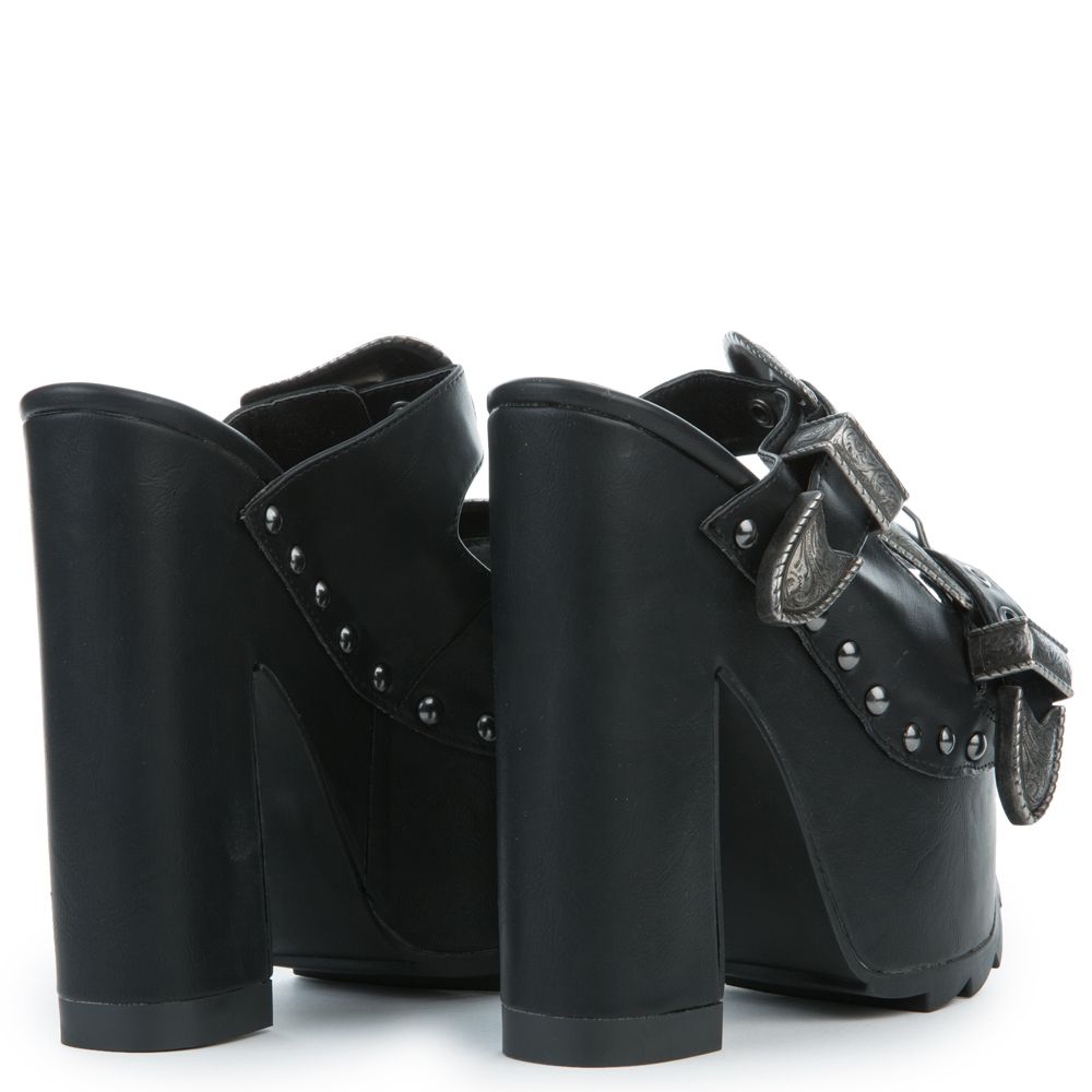 YRU Dreamr Women's Platform Heels DREAMR BLACK - Shiekh