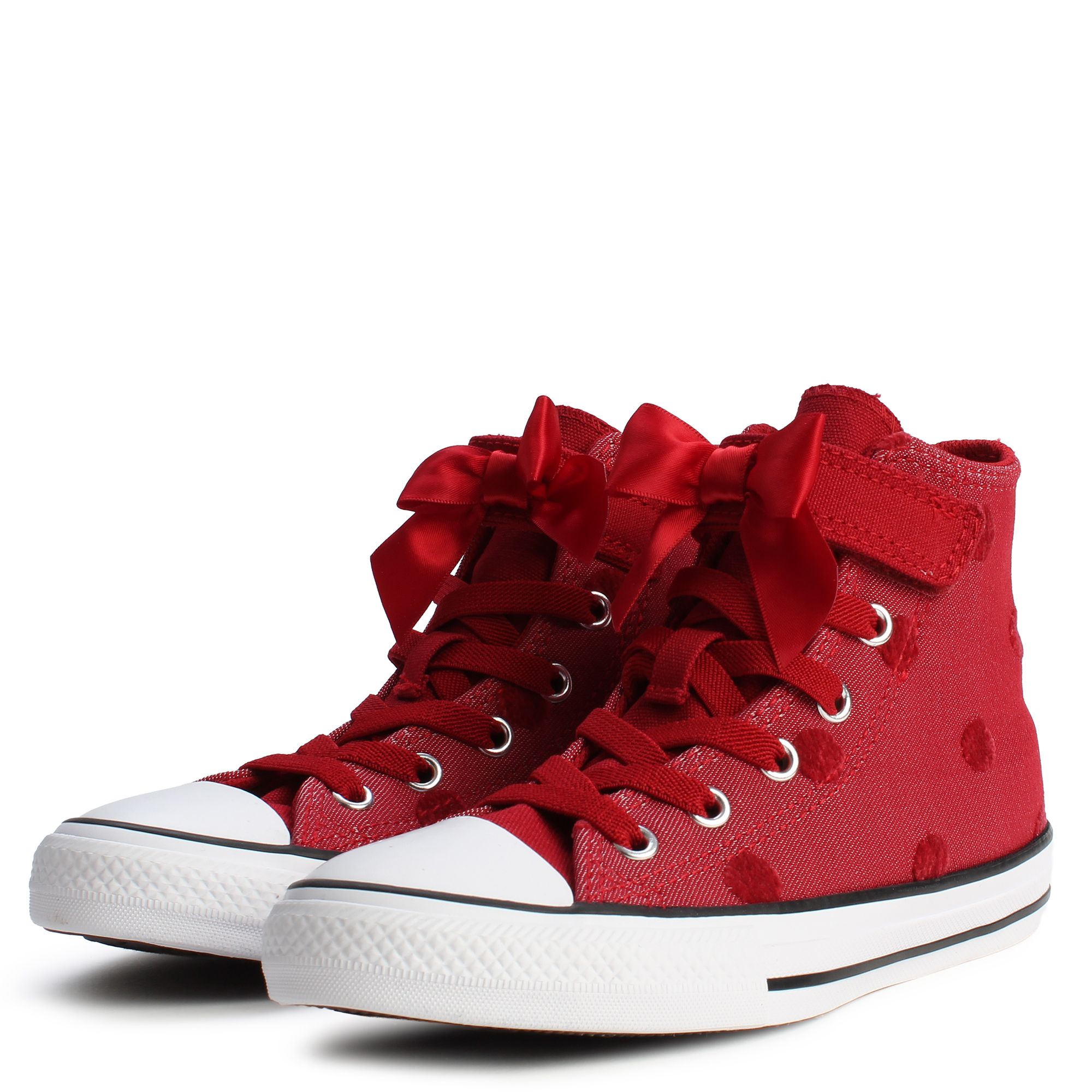 CONVERSE Pre-School Chuck Taylor All Star Polka Dots & Bow Easy On A14346F - Shiekh