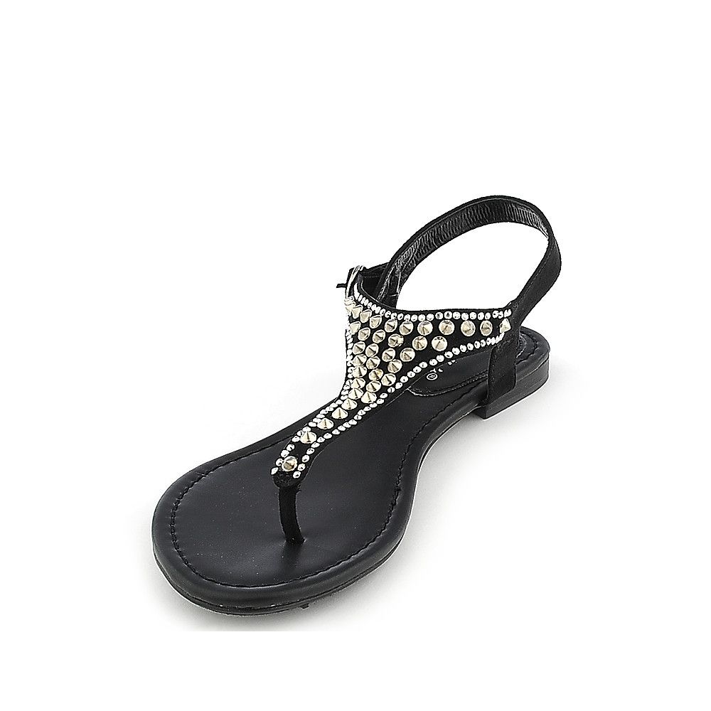 SHOE REPUBLIC Sunny-03 Thong Sandal SUNNY-03/BLACK - Shiekh