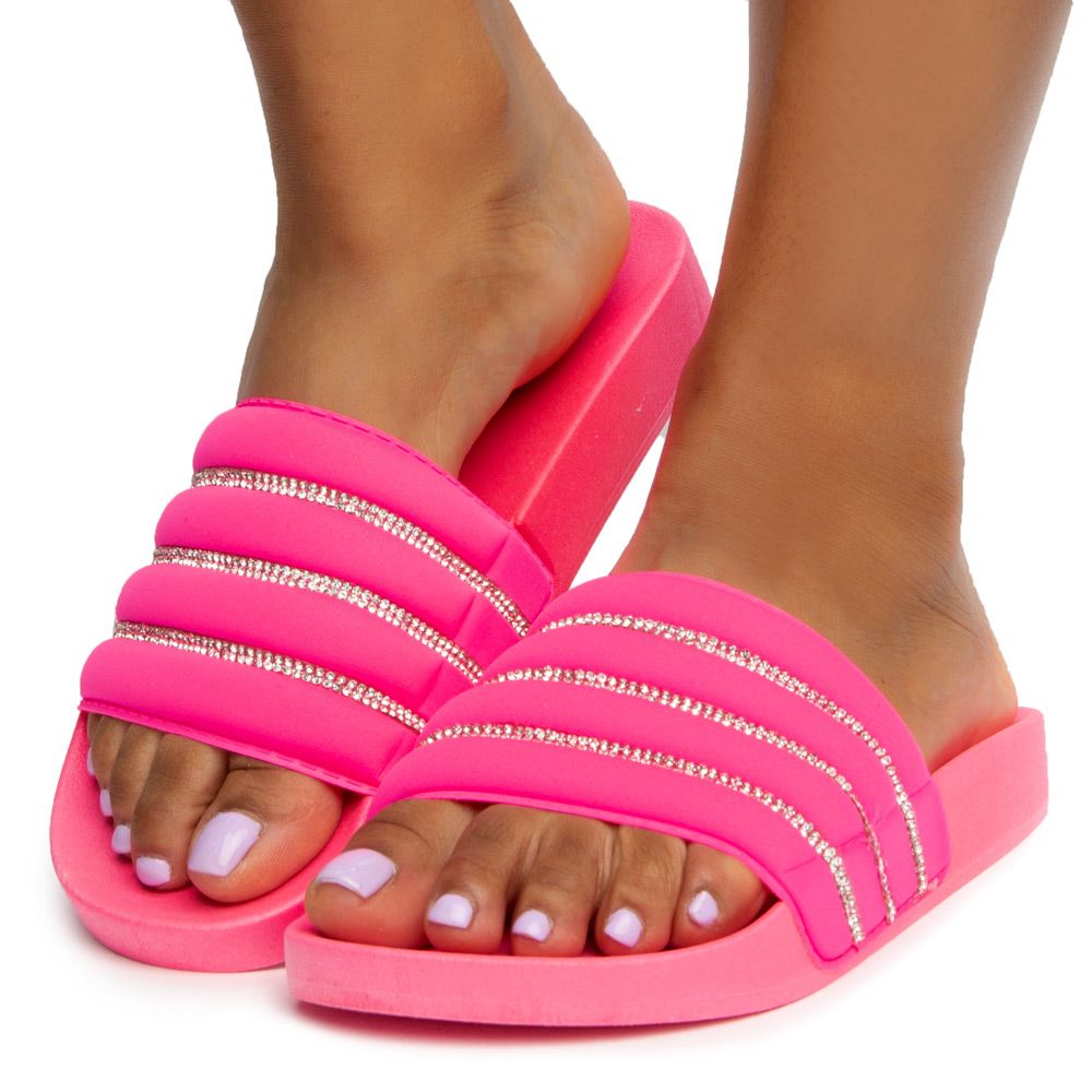 BAMBOO Lindy-06 Wide Band Pool Slides JPM LINDY-06-HPKLYC - Shiekh