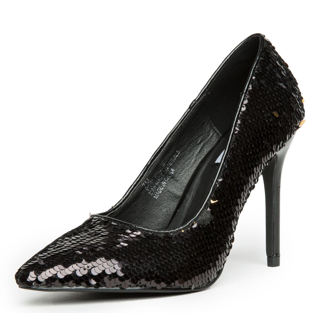 CAPE ROBBIN Kitana-45 Sequence High Heel KITANA-45/BLACK - Shiekh