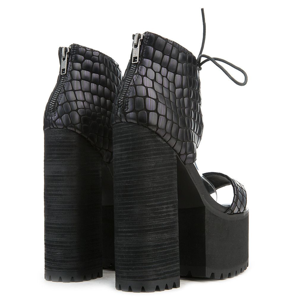 JC DOSSIER Venice Platform High Heels VENICE/BLACK - Shiekh