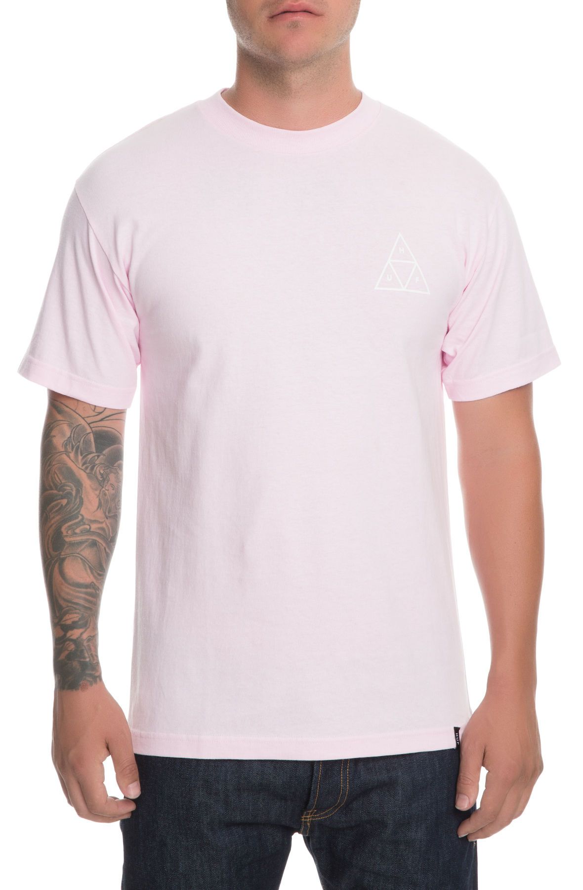 HUF The Roses Triple Triangle Tee in TS00160-PNK - Shiekh