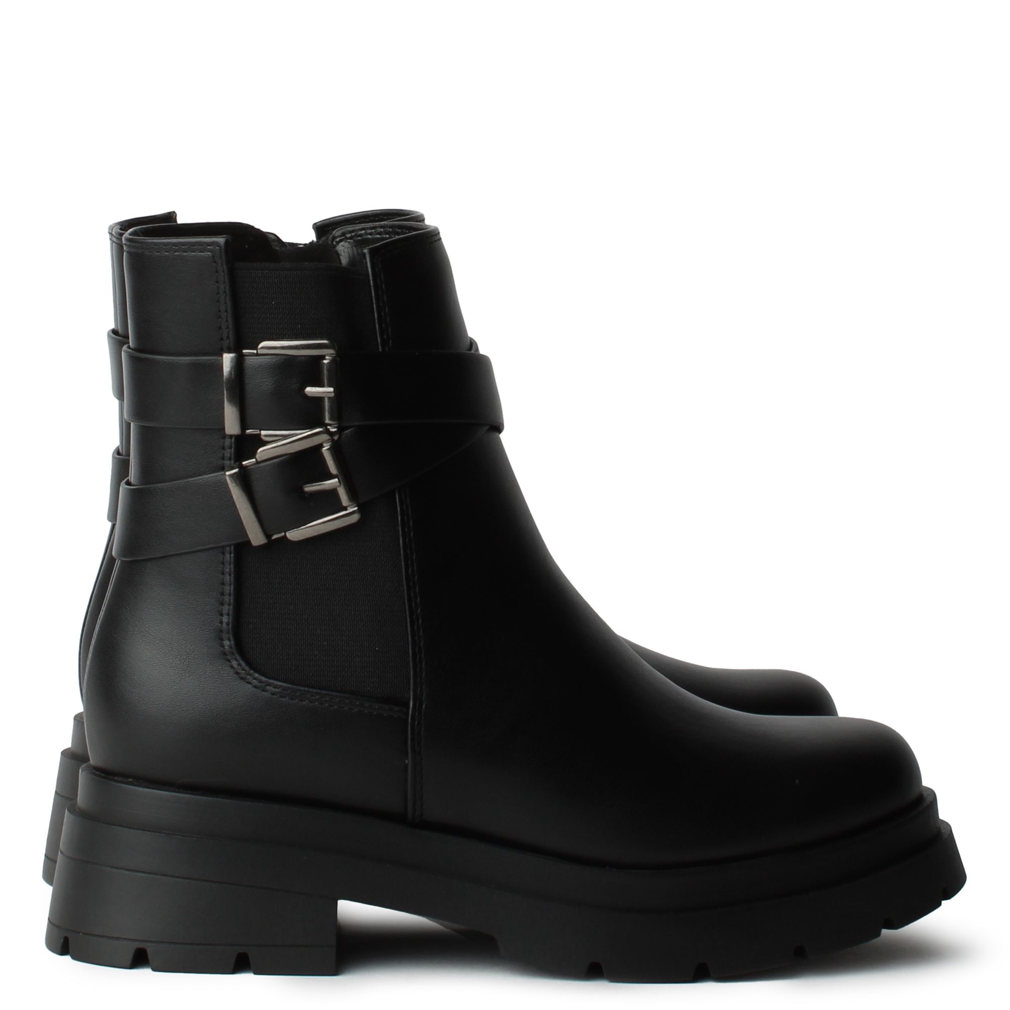 FORTUNE DYNAMICS Yumin- Buckle Bootie FD YUMIN-S-BLK - Shiekh