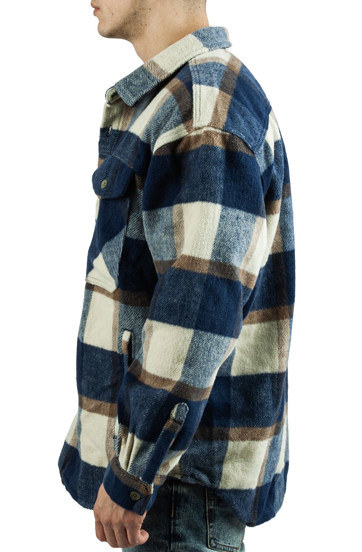 HIGH CALIBER Burly Flannel C13256-BLUE - Shiekh