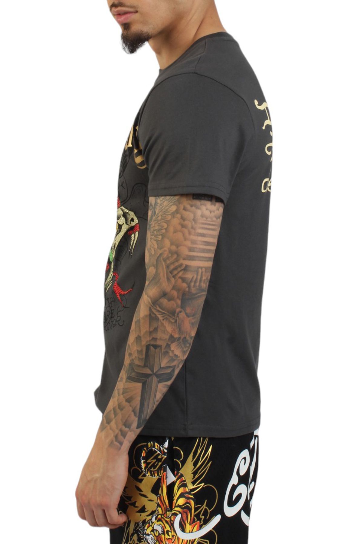 ED HARDY Dagger Snake T-Shirt EHM1100-105RS - Shiekh