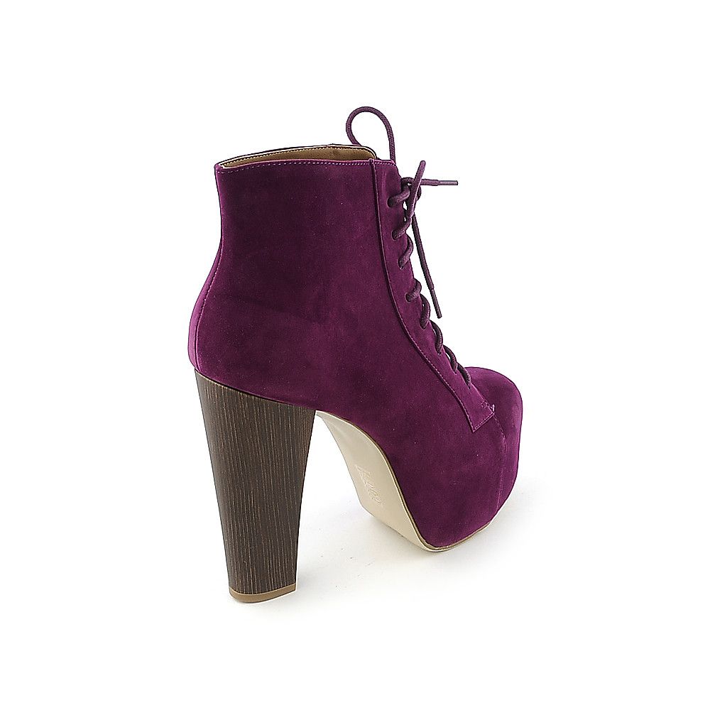 SHOE REPUBLIC Platform Ankle Bootie Silla SILLA-PLUM - Shiekh