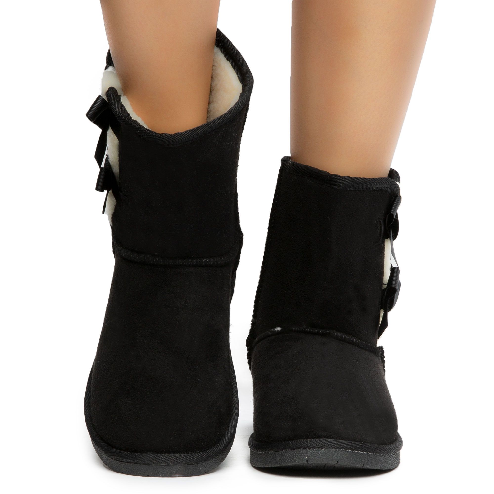 FOREVER LINK INTERNATIONAL Ann-36 Flat Boots ANN-36-BLK - Shiekh