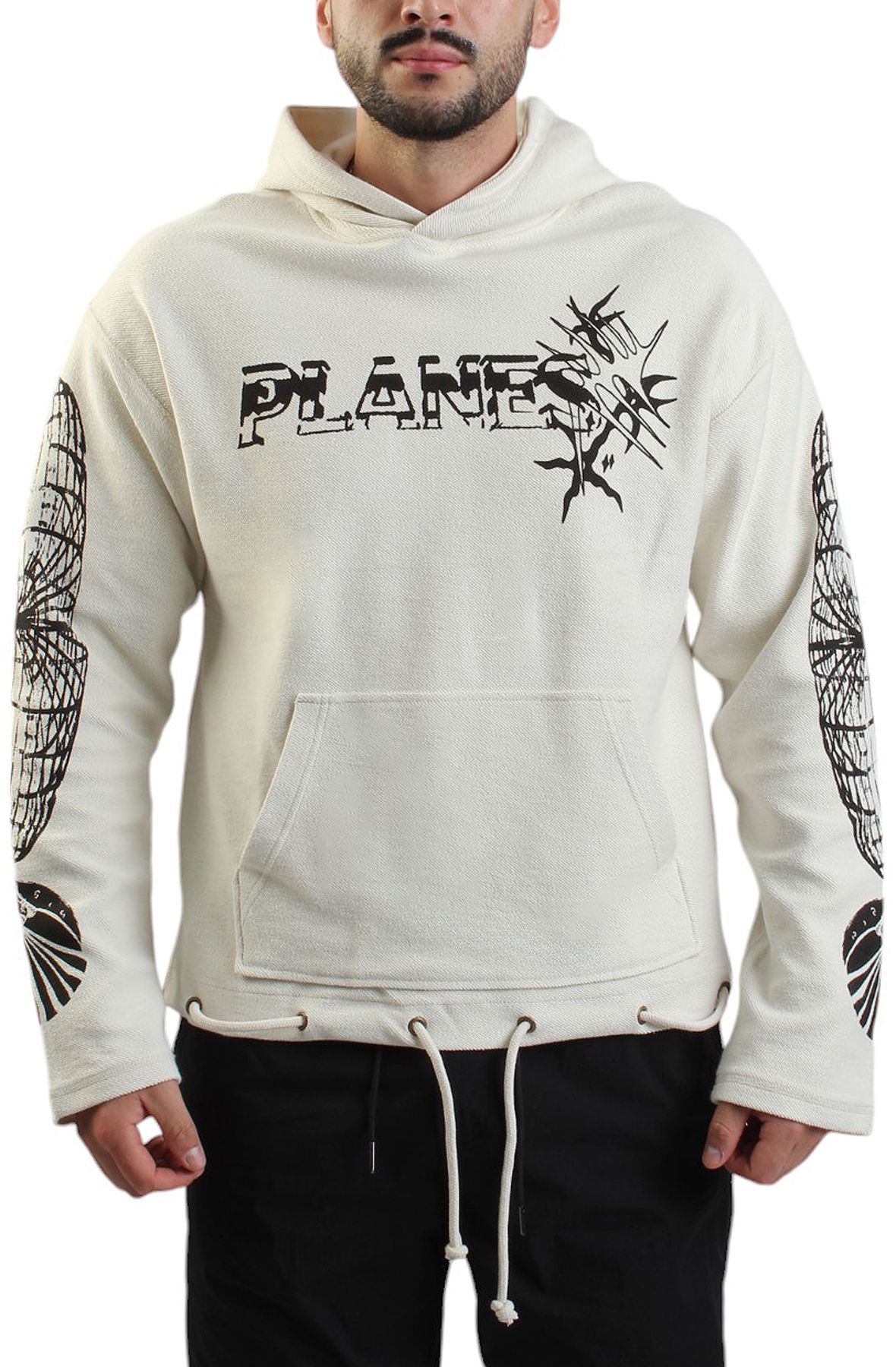 PAPER PLANES Asterisk Reverse Terry Hoodie 300294 - Shiekh