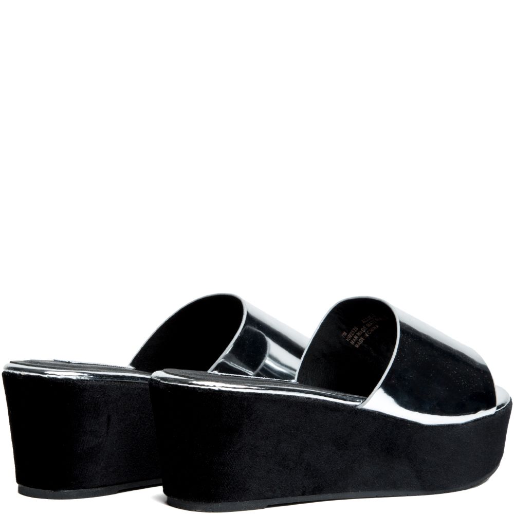 CAPE ROBBIN Allie-2 Platform Sandal ALLIE-2/SILVER - Shiekh