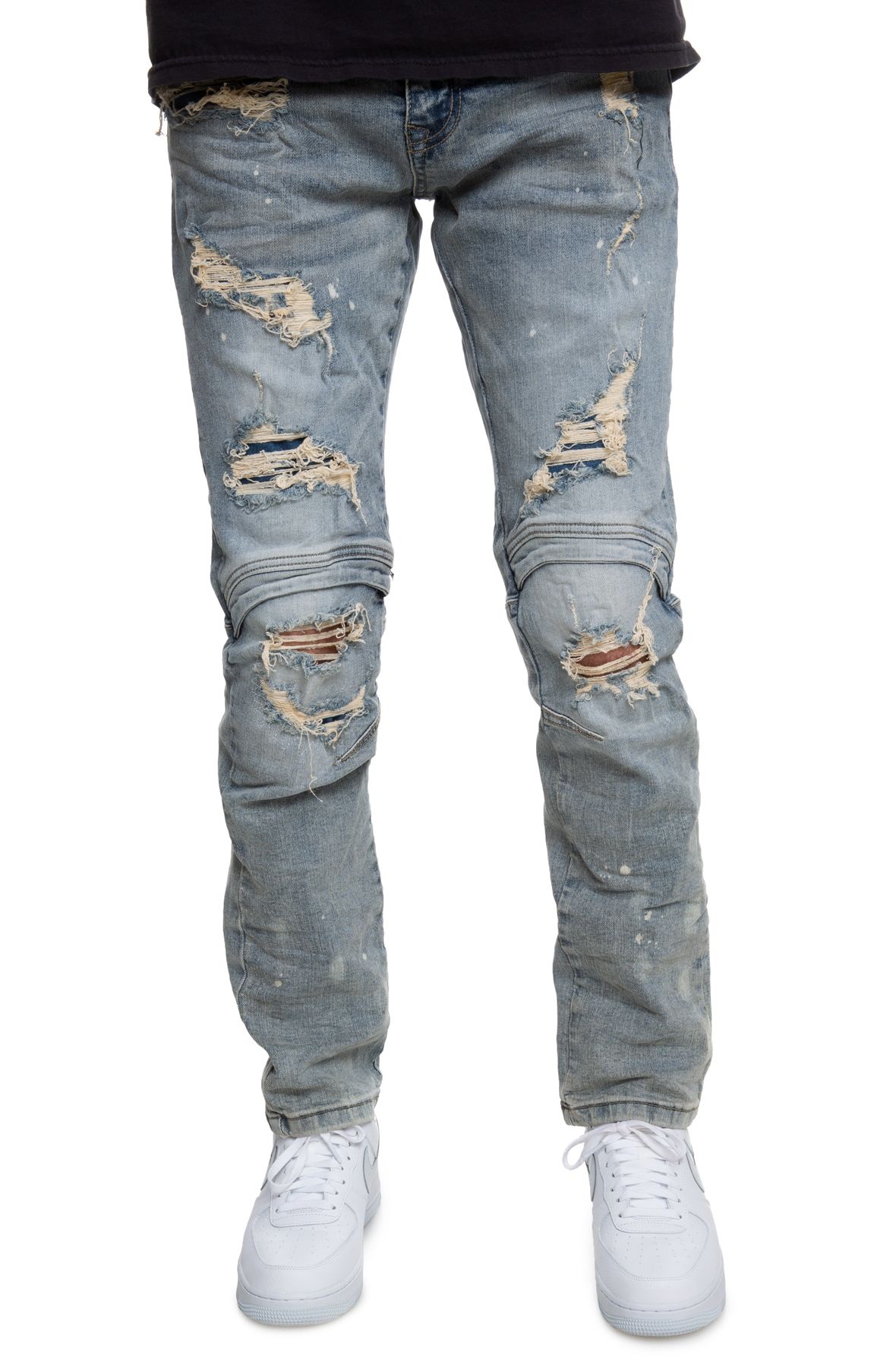 SMOKE RISE Sean Knee Panel Jeans JP20223-TFFYBL - Shiekh