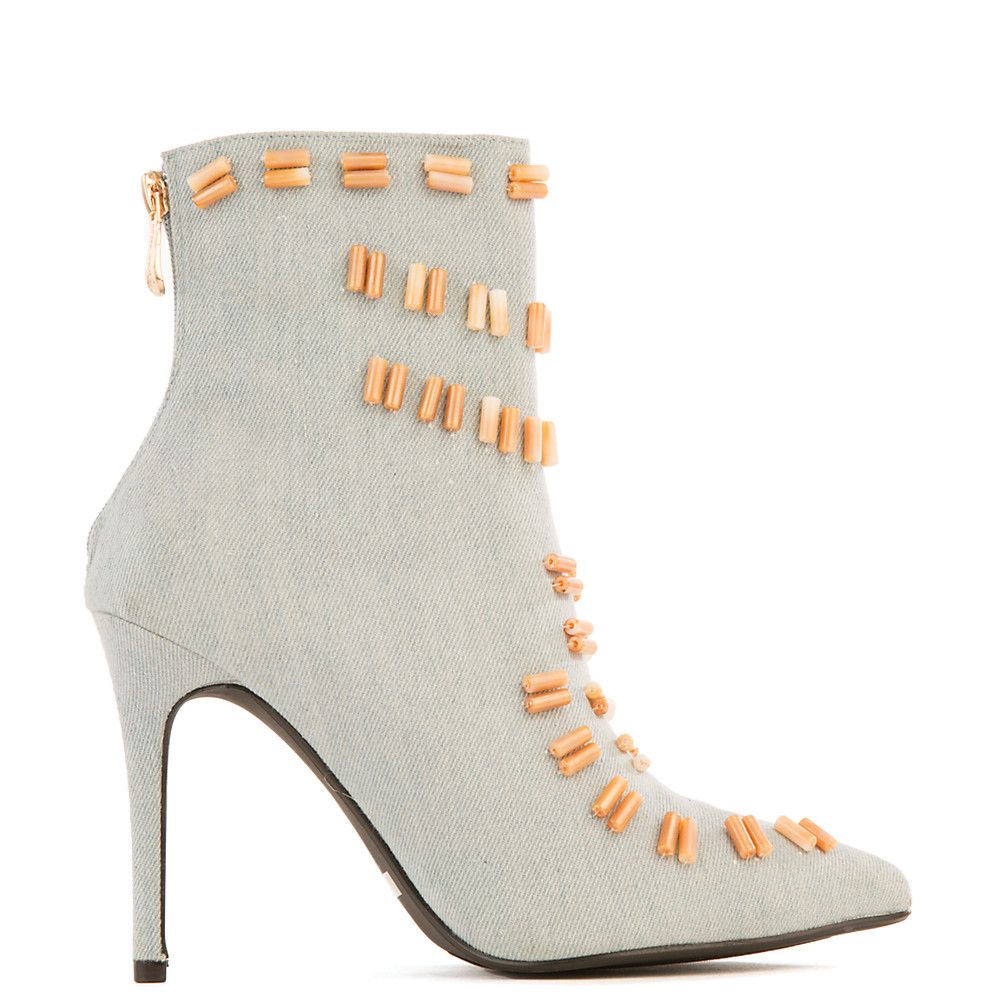 CAPE ROBBIN Women's Beronica-12 High Heel Ankle Boot BERONICA-12/DENIM ...