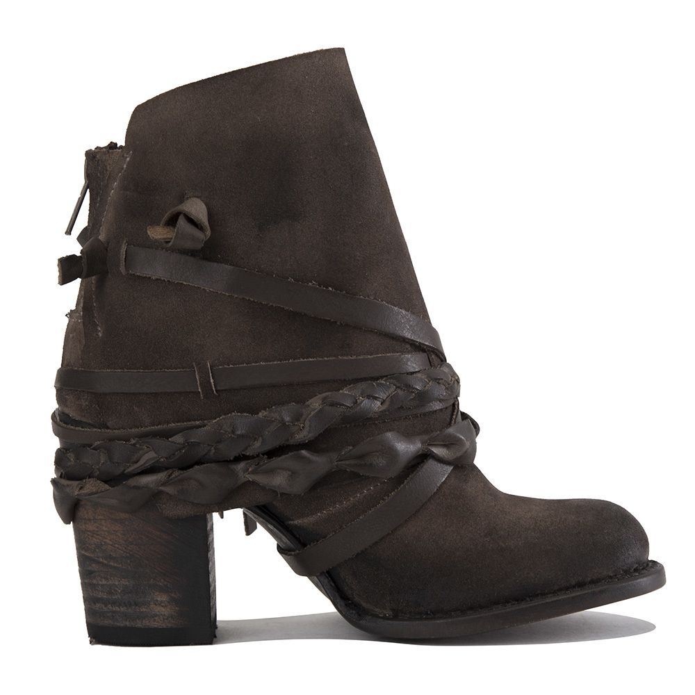 FREEBIRD BY STEVEN : Cairo Heel Booties FB-CAIRO GREY - Shiekh