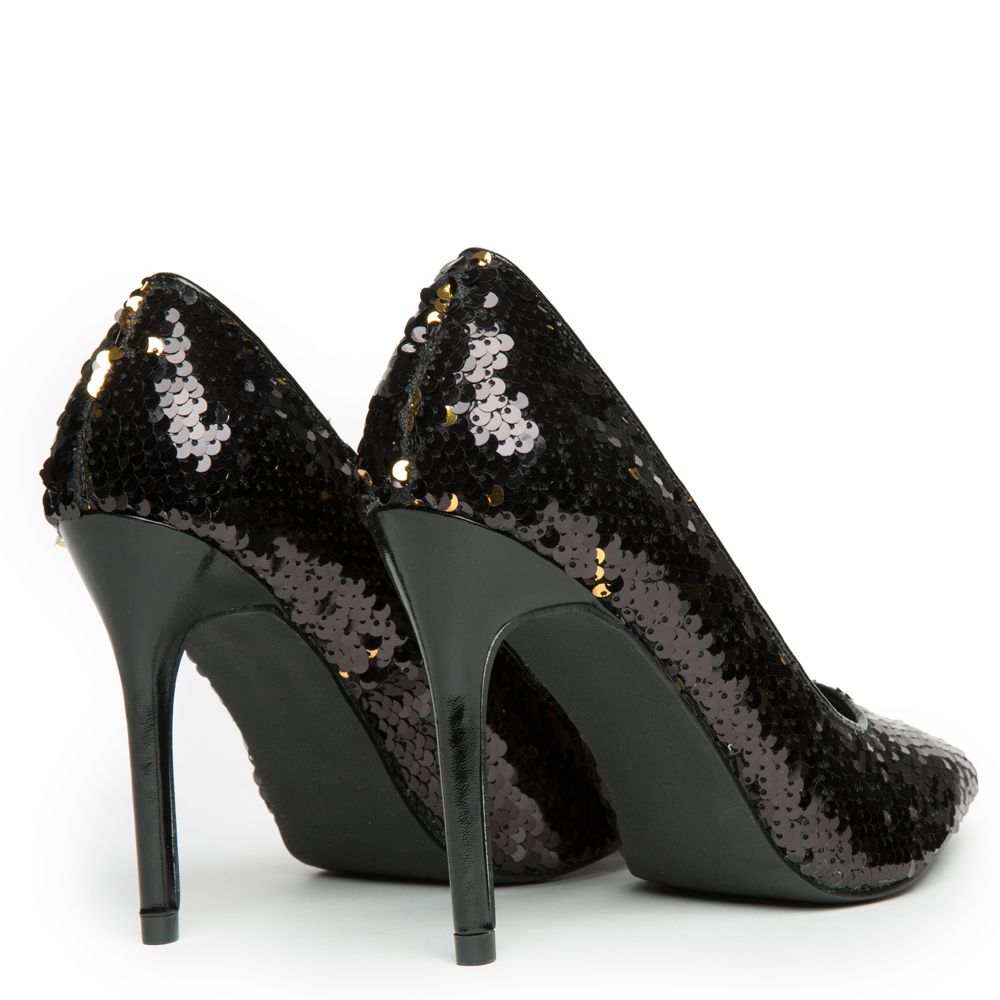 CAPE ROBBIN Kitana-45 Sequence High Heel KITANA-45/BLACK - Shiekh