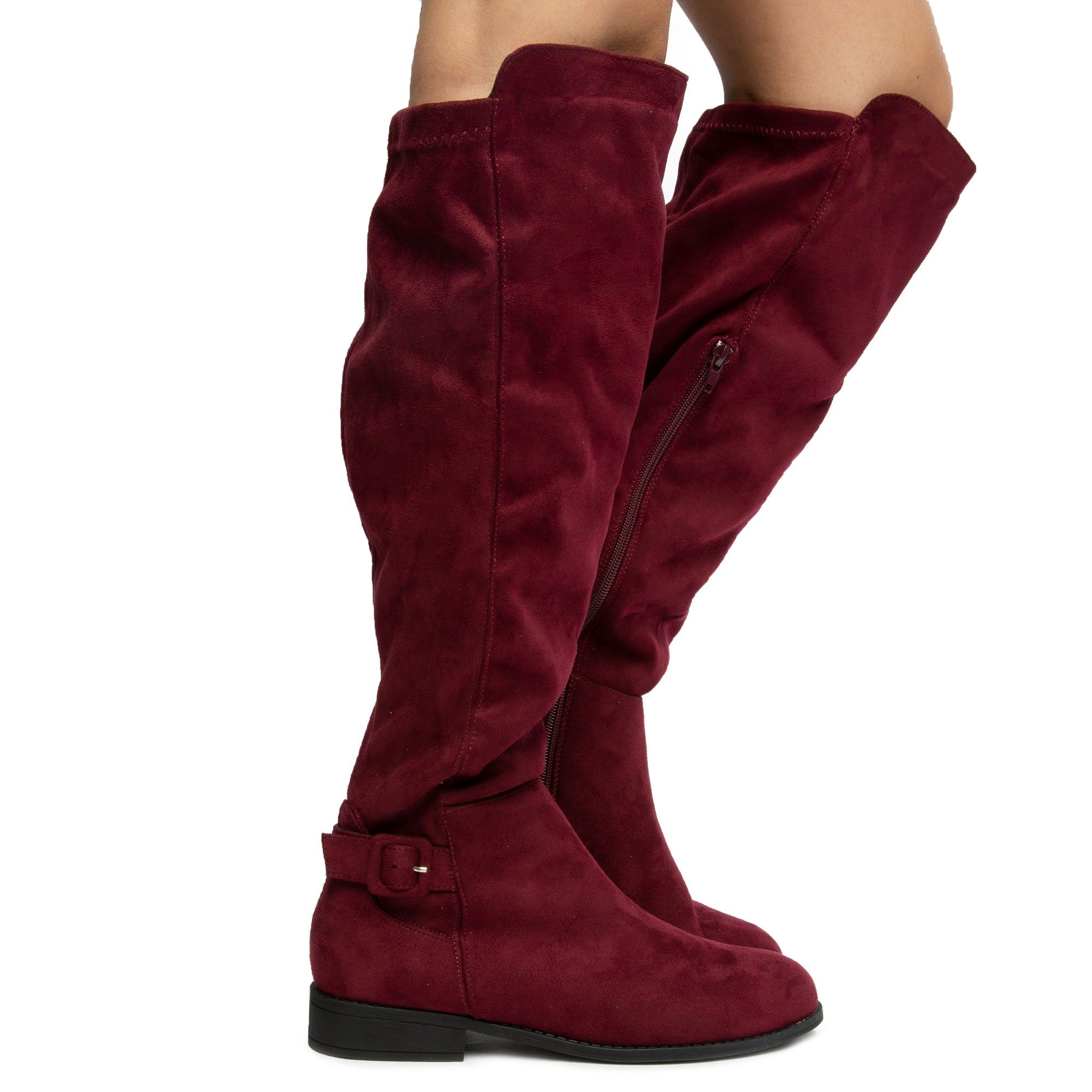 LEGEND FOOTWEAR INC Oksana-171 Knee-High Boots OKSANA-171A-BURG - Shiekh