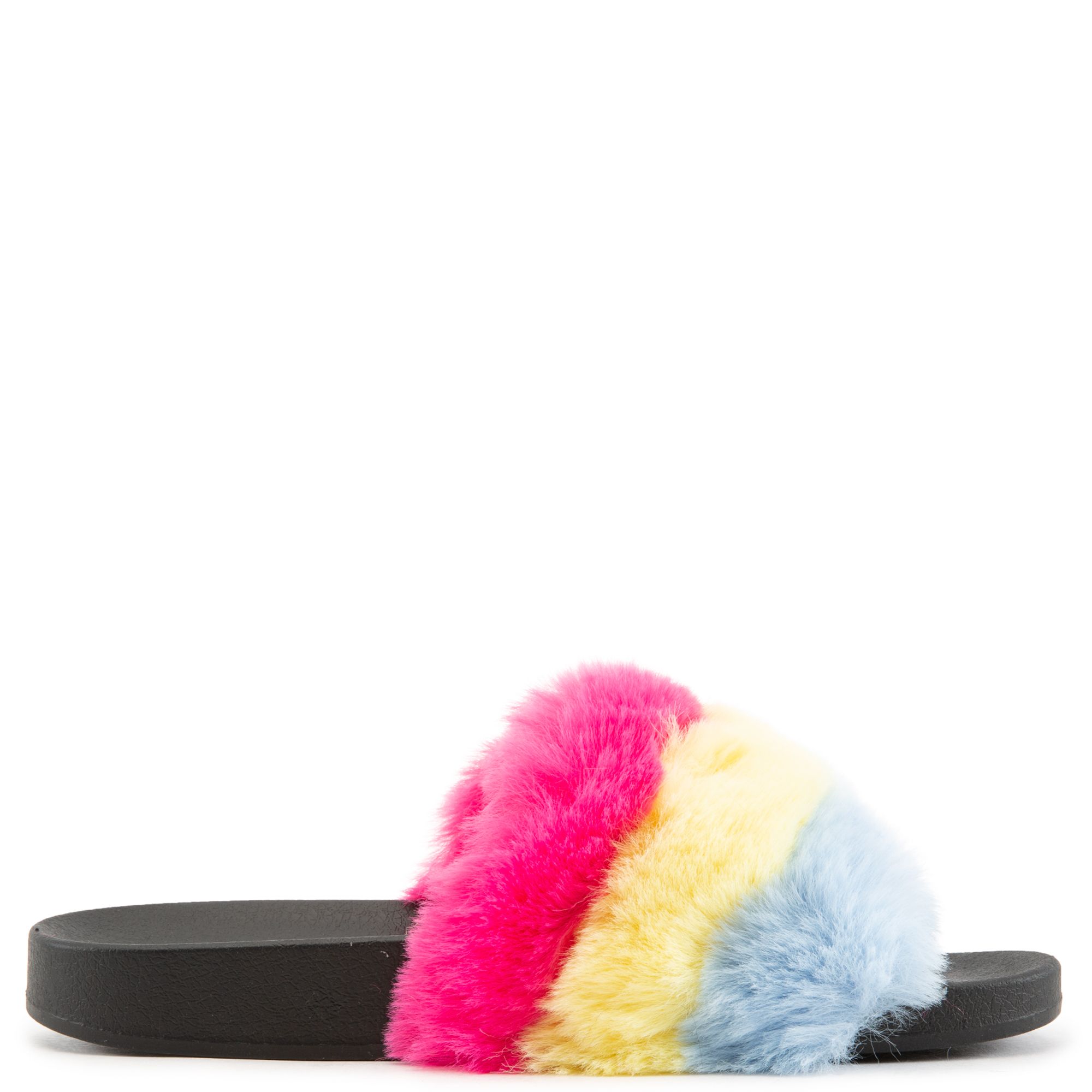 CAPE ROBBIN Yale Fur Sandals YALE-SHI-YEL - Shiekh