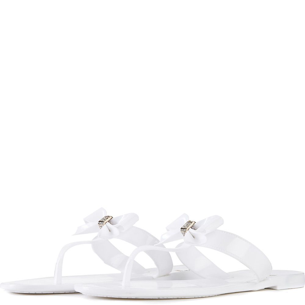 FORTUNE DYNAMICS PVC FLAT SANDAL FD GEL-S/ALL WHITE - Shiekh