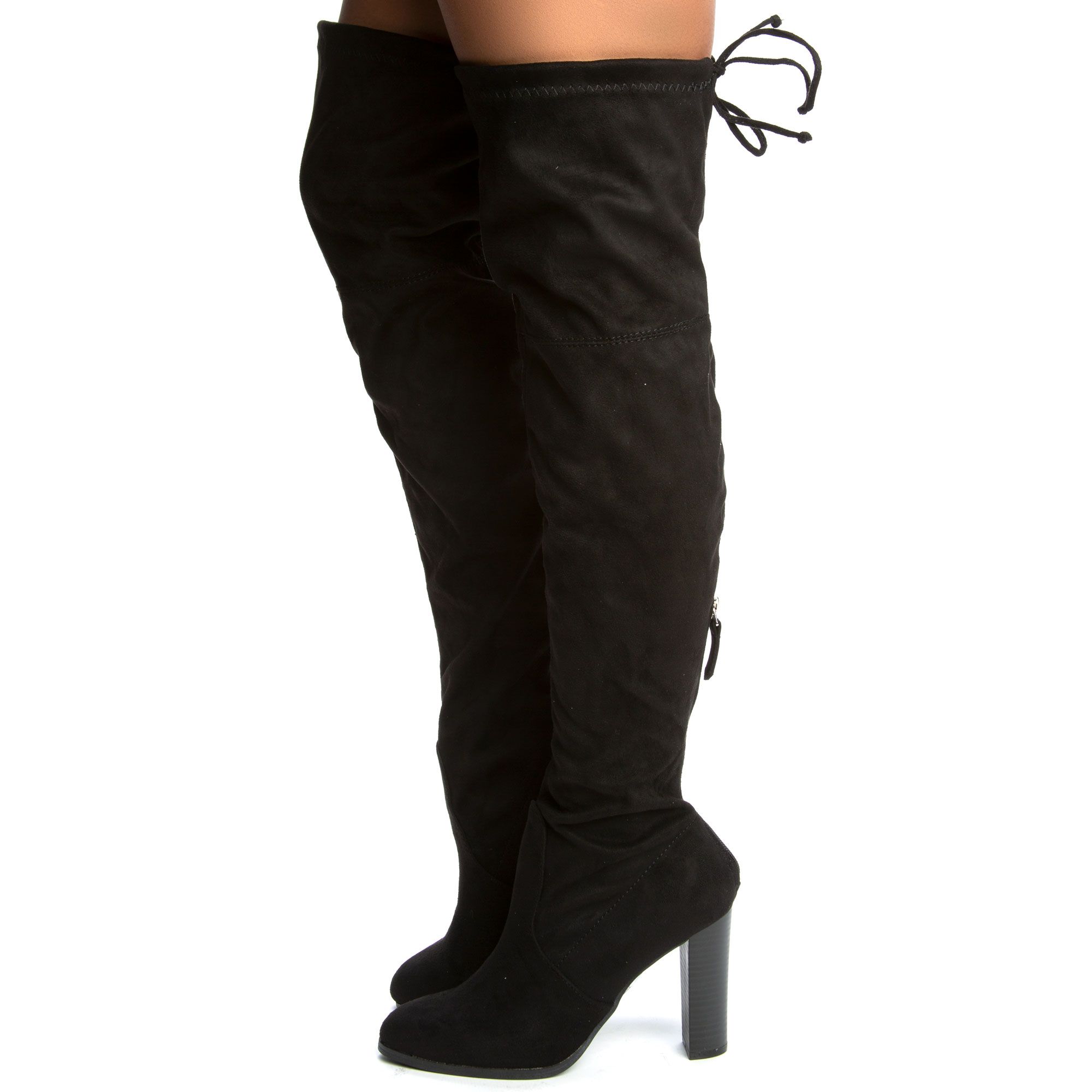 WILD DIVA Valencia-20 Over The Knee Heel Boot VALENCIA-20-BKVS - Shiekh