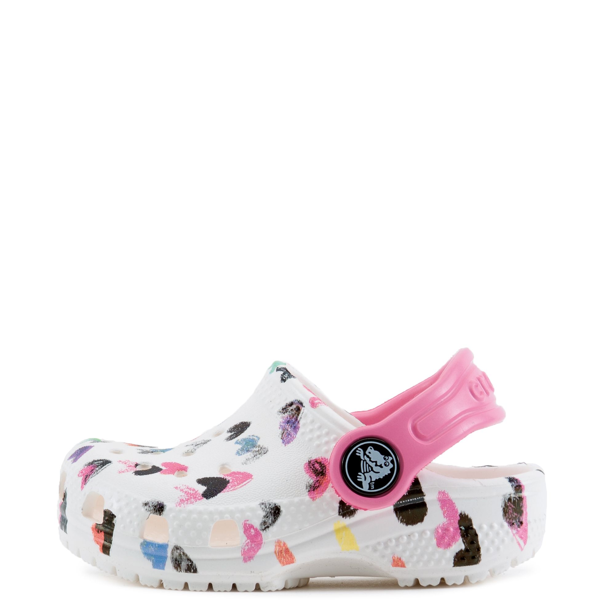 CROCS Kids Classic Heart Print Clog 207000-100 - Shiekh