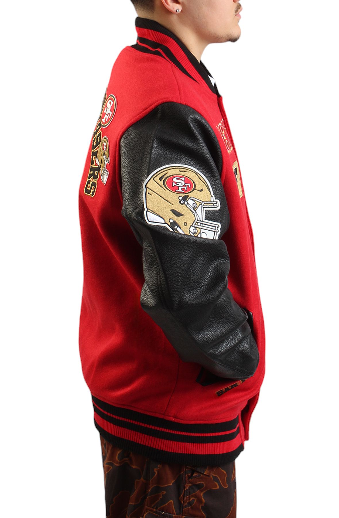 PRO STANDARD NFL 49ers Area Code Varsity Jacket FS46410386-RBK - Shiekh