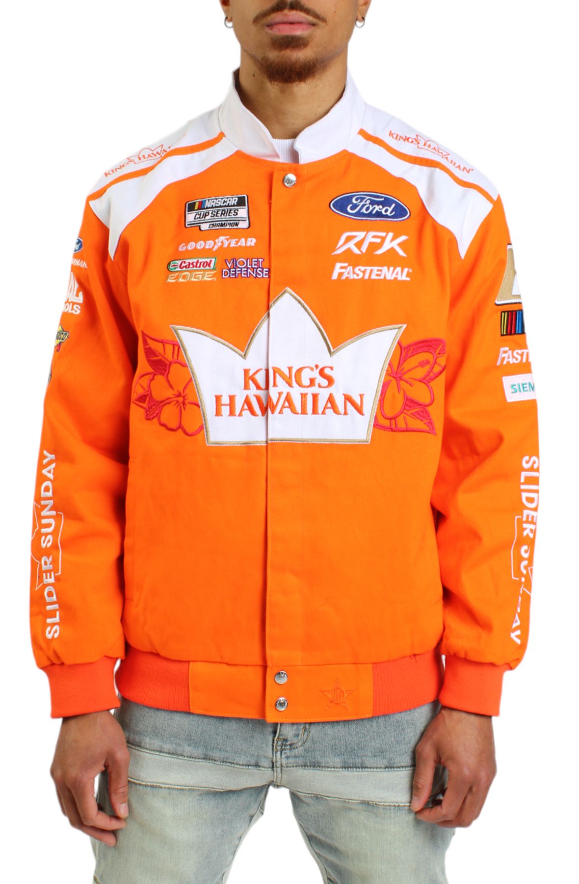 JH DESIGN Kings Hawaiian Nascar Jacket BK0303KH23-ORG - Shiekh