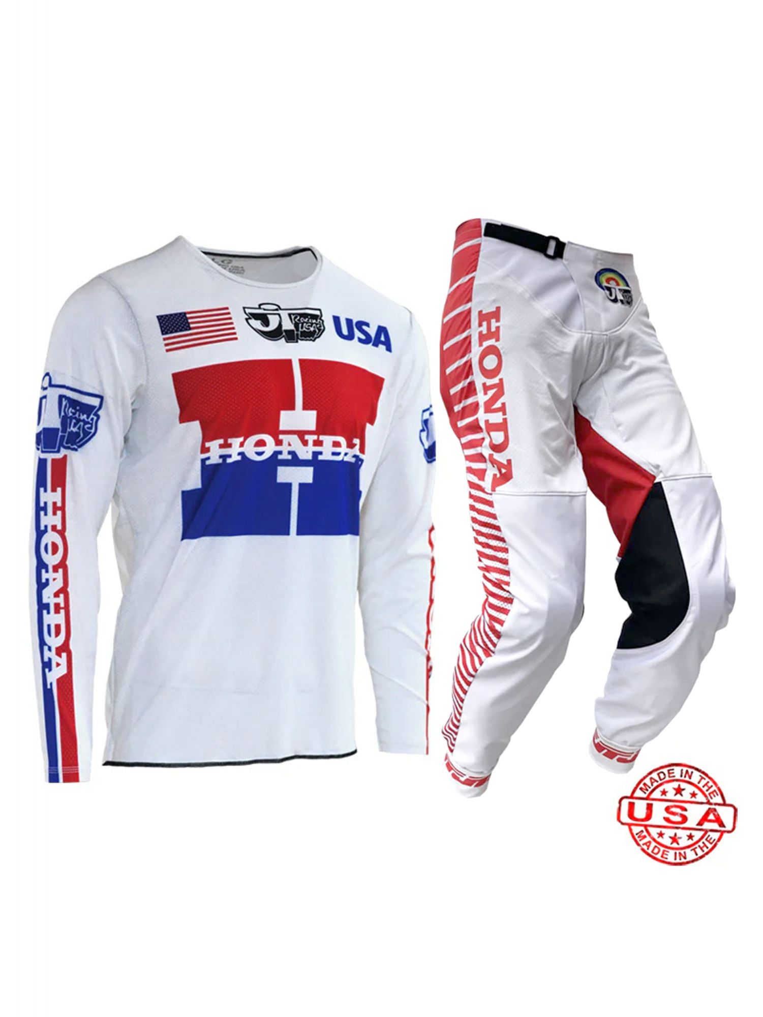 JT RACING MX Gear Combo: Honda Team USA 1981 Jersey and Moto Pants JTR ...