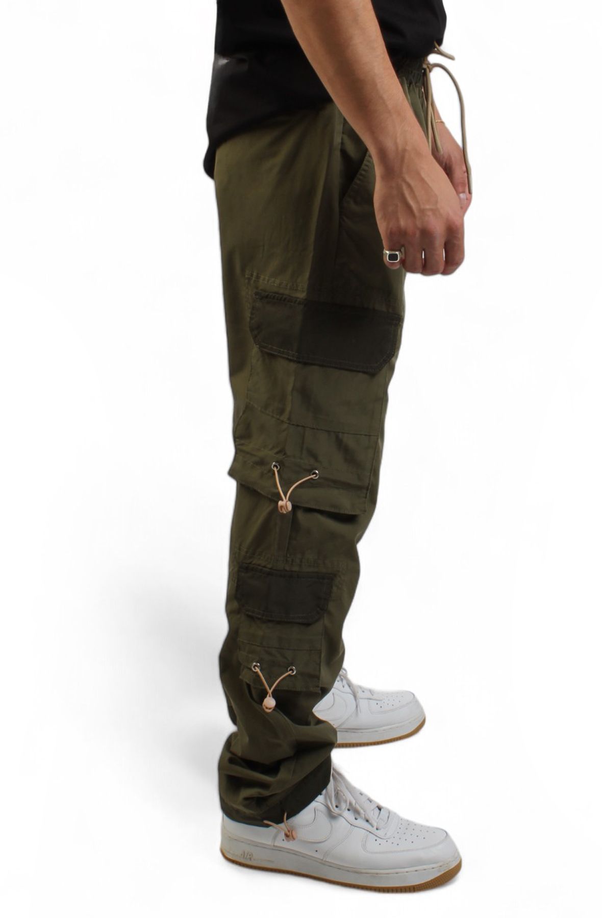 HIGH CALIBER Vincenzo Nylon Utility Cargo Pant M5260-OLV - Shiekh