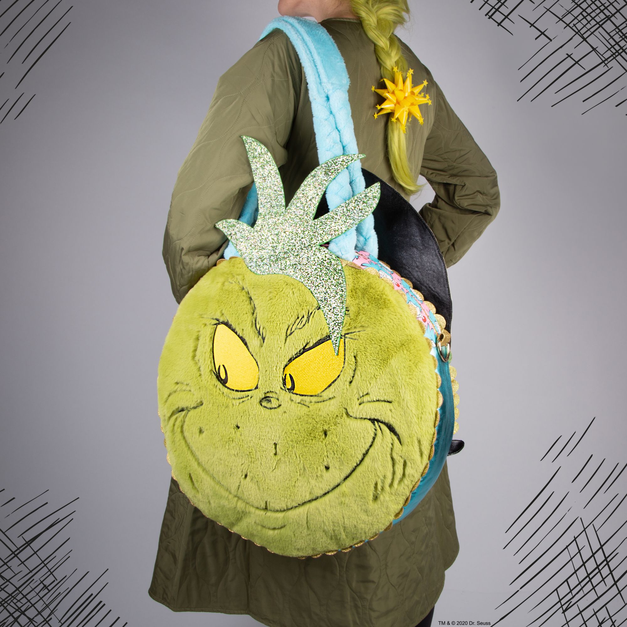 IRREGULAR CHOICE Dr. Seuss x Grinch Bag B135-03-AGRN-WH - Shiekh