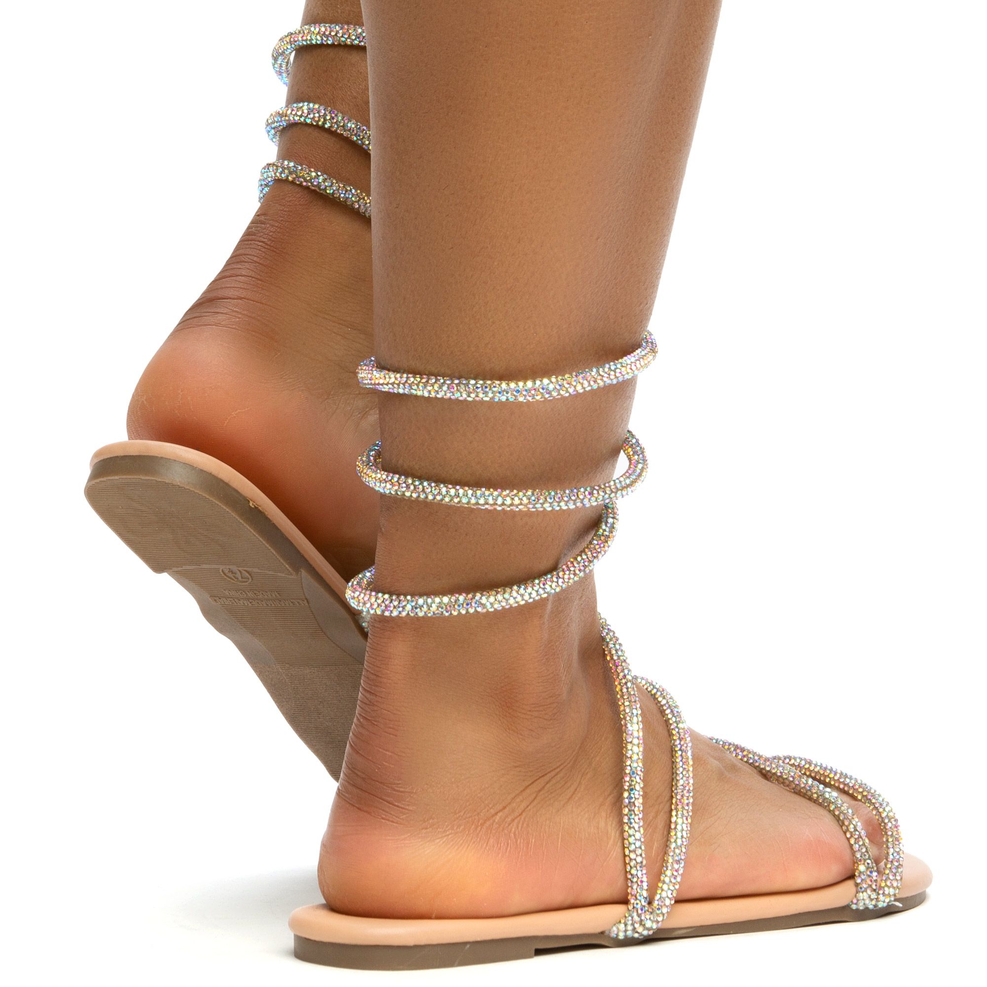 LILIANA Jagger-110 Wrap Around Sandals JAGGER-110-NUD - Shiekh