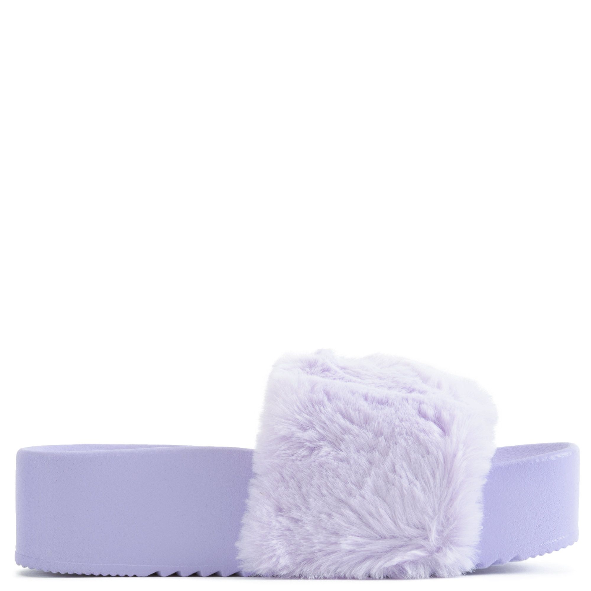 LILIANA Issy-2 Furry Platform Slides ISSY-2-VIOL - Shiekh