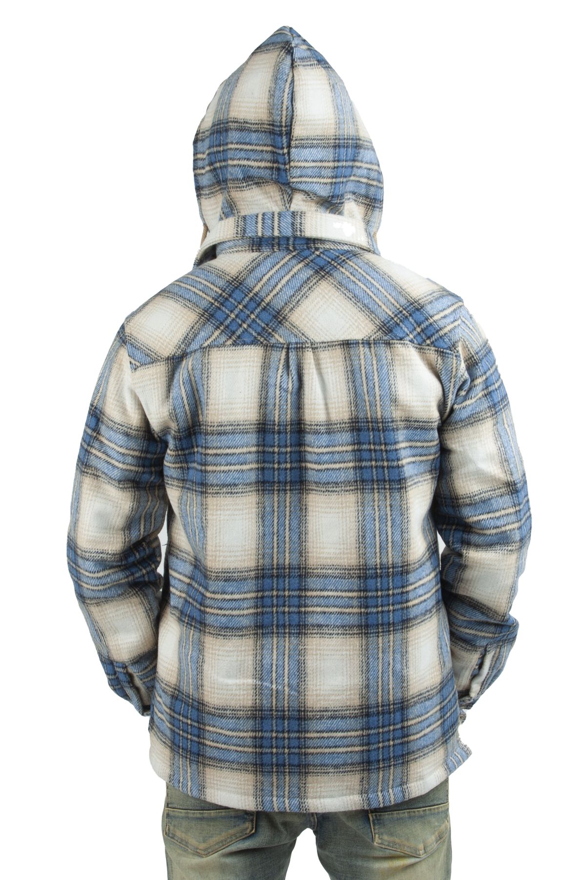 SMOKE RISE Flannel Fleece Lined Jacket WW-22686TAN - Shiekh