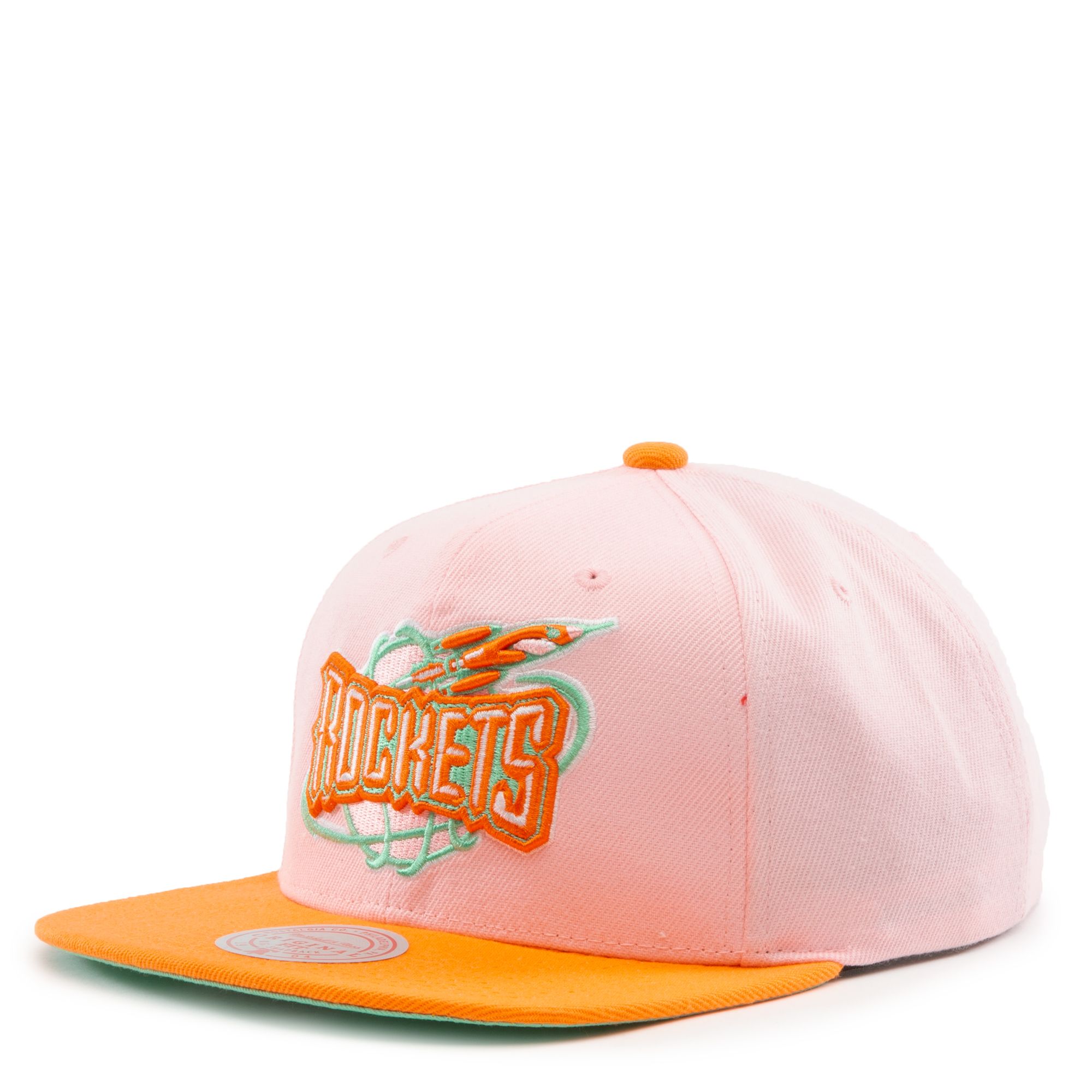 MITCHELL AND NESS Houston Rockets Snapback Hat 6HSSSH21002-HROLTPK - Shiekh