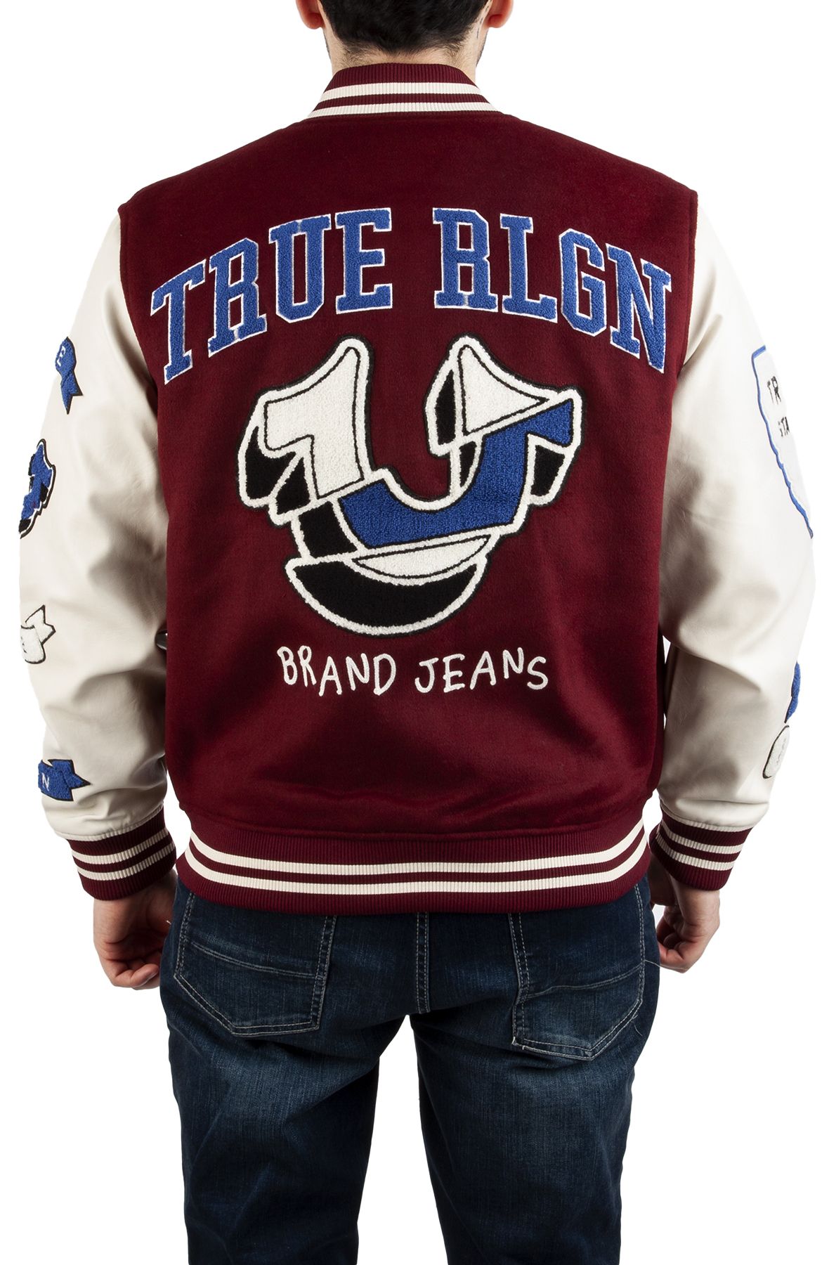TRUE RELIGION Spliced Varsity Jacket 106287-6189 - Shiekh