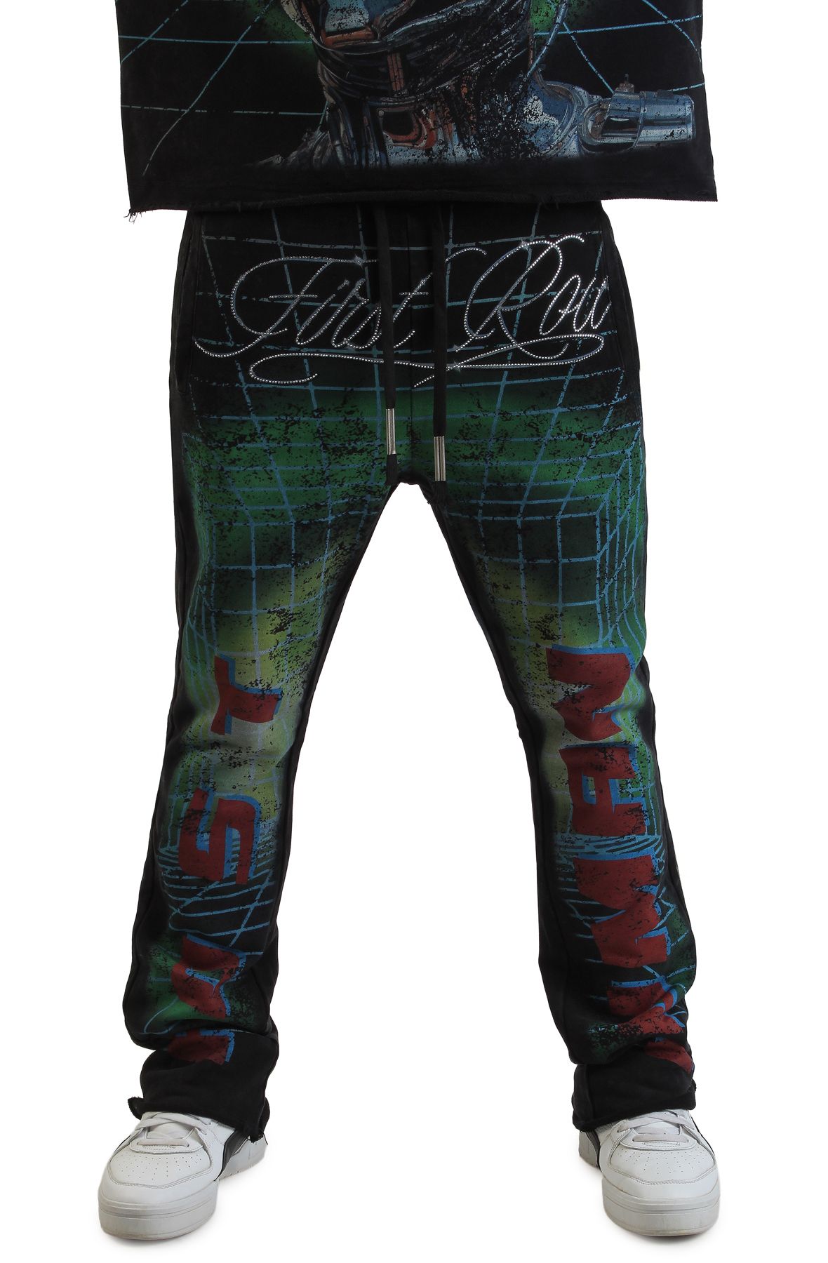 FIRST ROW Post Human Matrix Flare Jogger FRB2499-BLK - Shiekh
