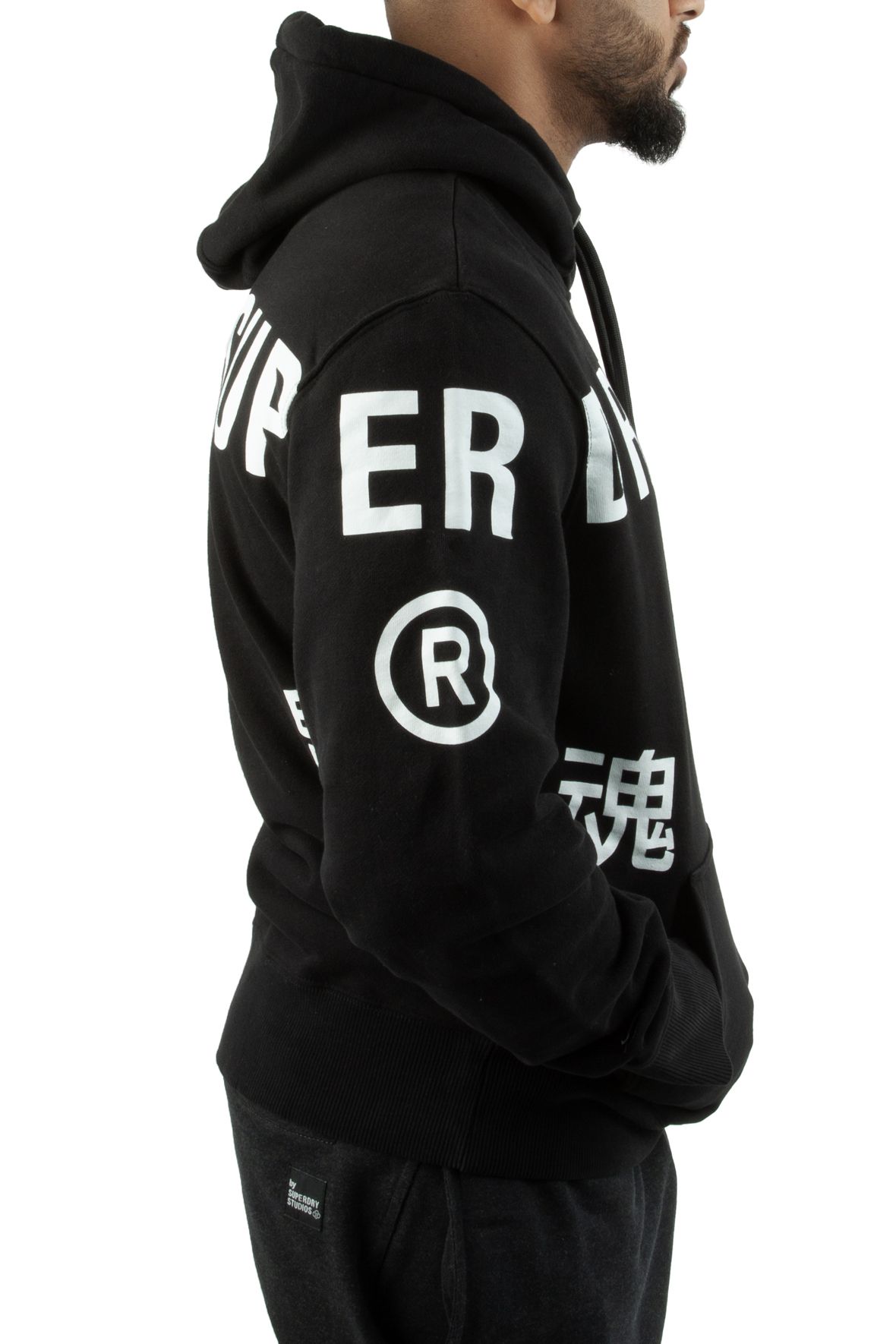 SUPERDRY Stacked Logo Print Loose Hoodie M2012134A - Shiekh