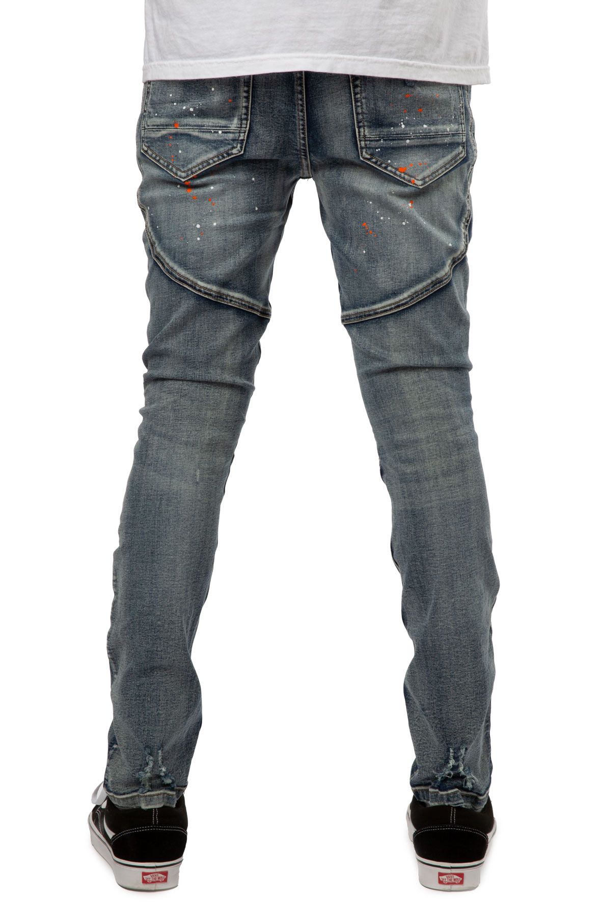 HIGH CALIBER Franklin Panel Jeans C12563-MEDBLUE - Shiekh