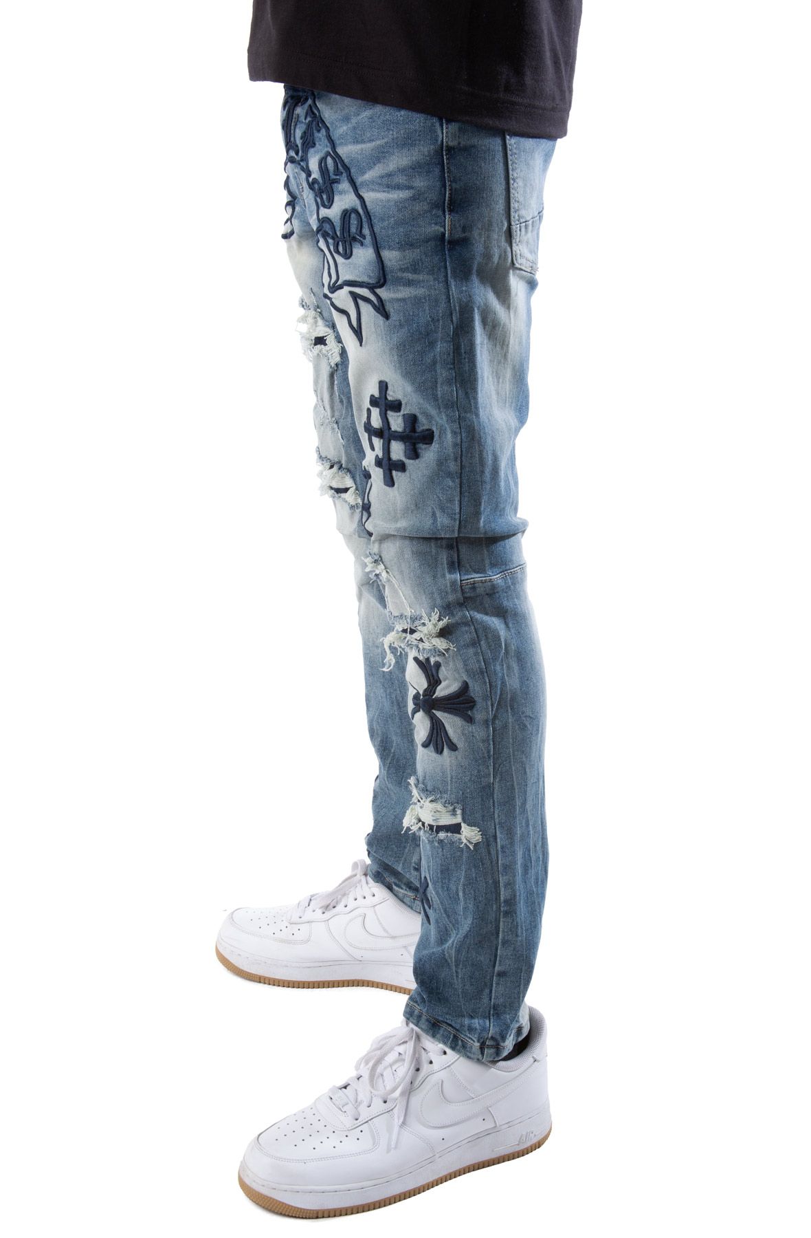 SMOKE RISE Fearless V2 Jeans JP21735-BBLU - Shiekh