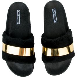 Cape Robbin Moira-26 Women's Silver Slides Silver