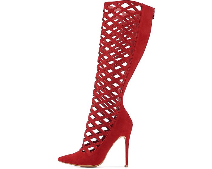 SHOE REPUBLIC Women's Hailey Gladiator Heel HAILEY/RED - Shiekh