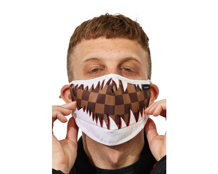 REASON Damiere Bite Face Mask FM-13BROWN - Shiekh