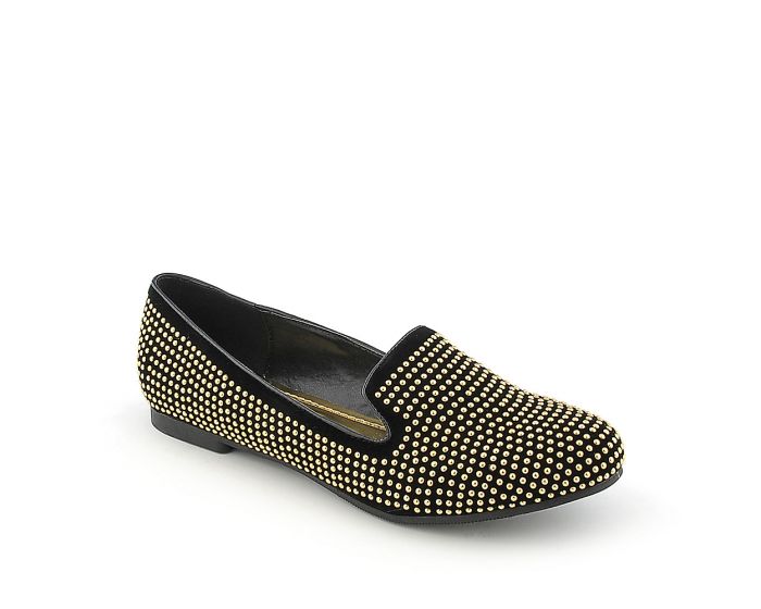 SHIEKH Women's Mindy-AS Casual Flat Shoe 036/BLK/GLD - Shiekh