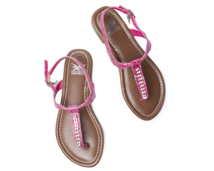 FORTUNE DYNAMICS (PS) Fuchsia Lizard Sandals FD PENCIL-II/FUCH - Shiekh